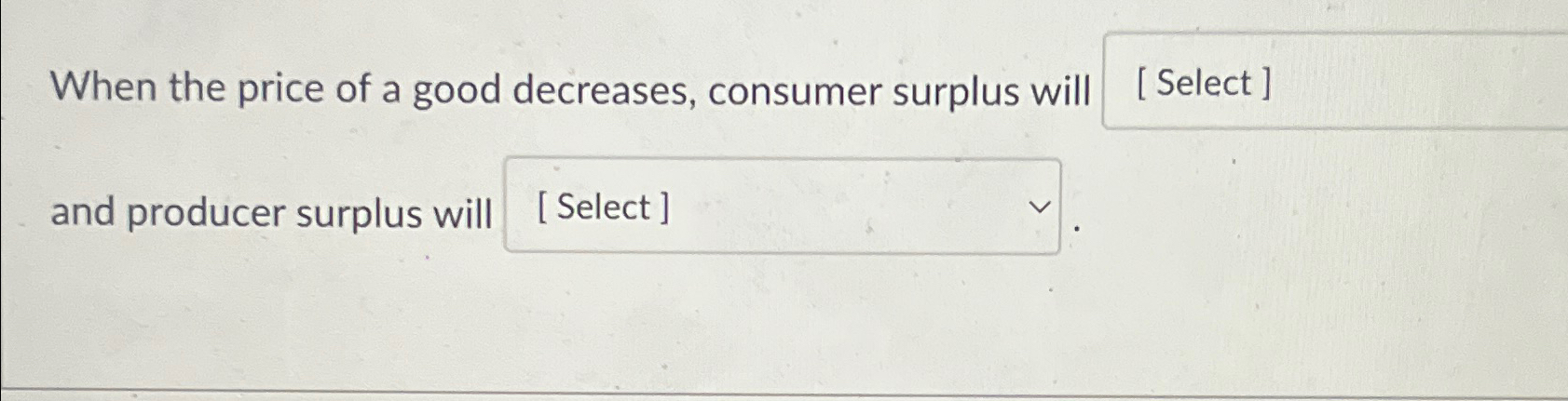 Solved When the price of a good decreases, consumer surplus | Chegg.com