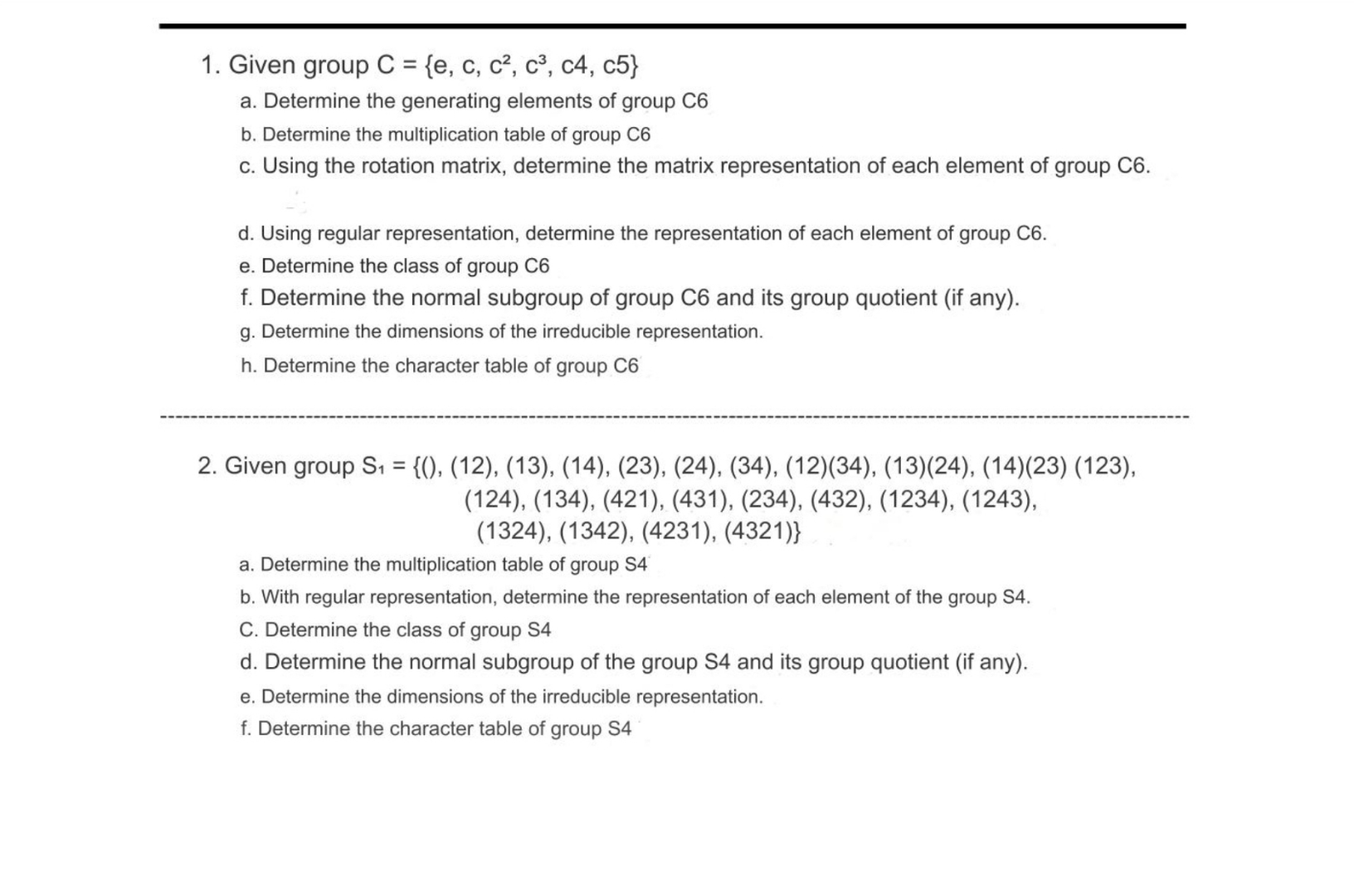 Solved Given group , | Chegg.com