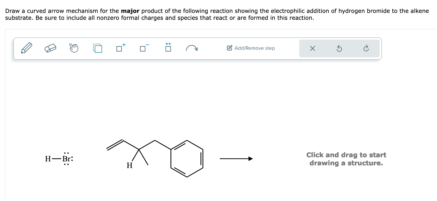 Solved Draw a curved arrow mechanism for the major product | Chegg.com