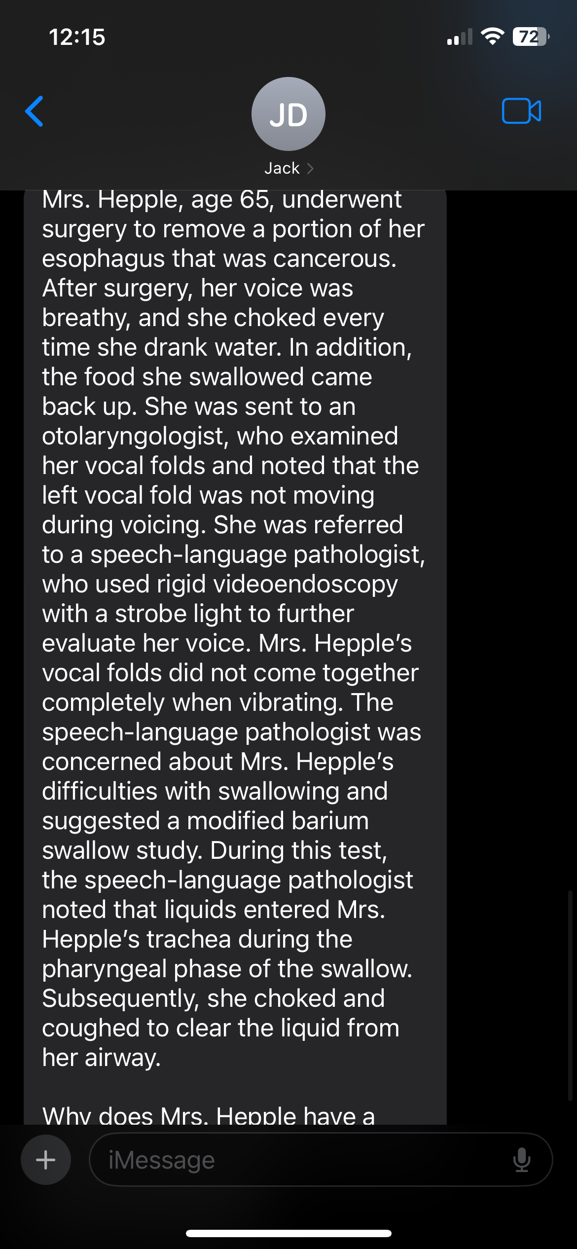 Solved Mrs. ﻿Hepple, age 65, ﻿underwentsurgery to remove a | Chegg.com