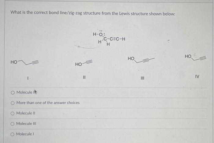Solved What is the correct bond line/zig-zag structure from | Chegg.com