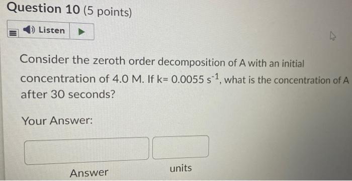 Solved Consider the zeroth order decomposition of A with an | Chegg.com