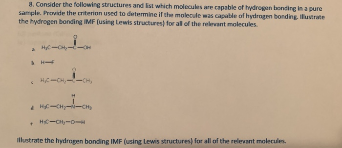 Solved 8. Consider the following structures and list which | Chegg.com