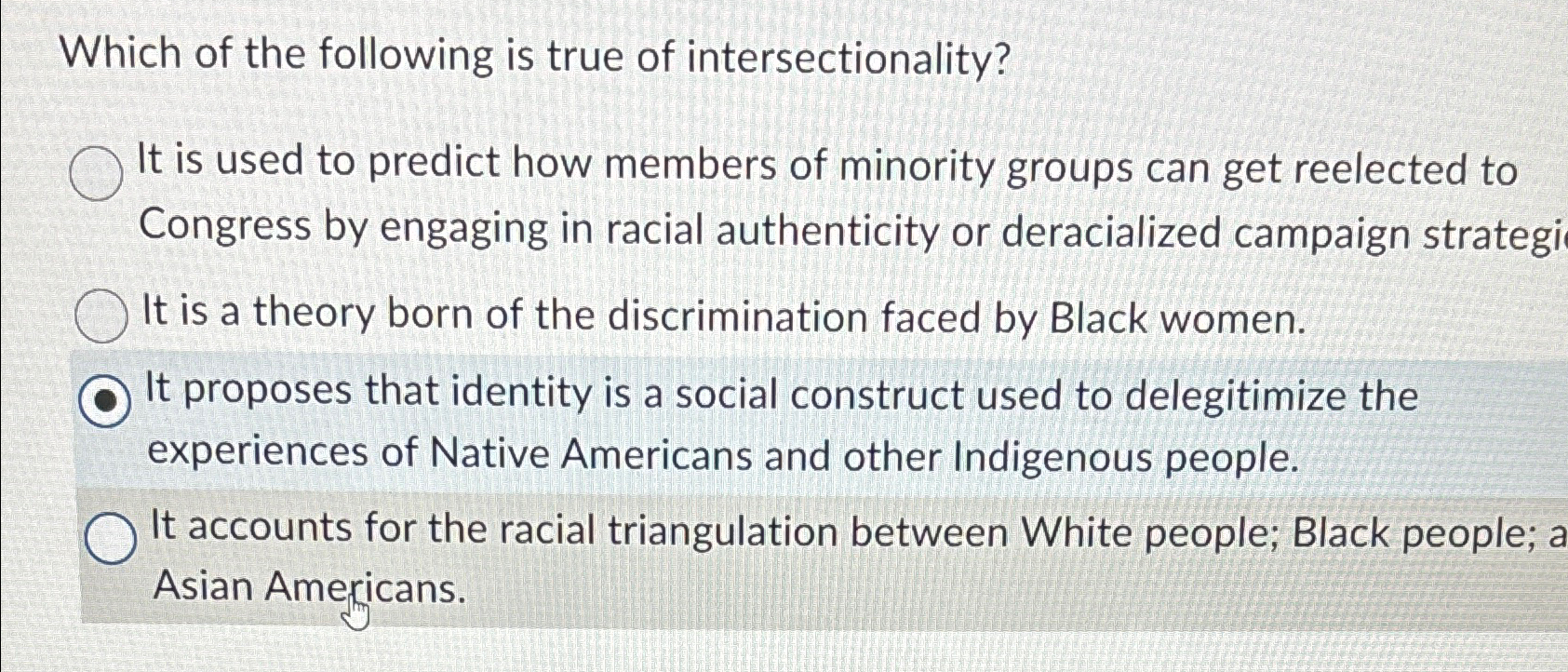 Solved Which of the following is true of | Chegg.com