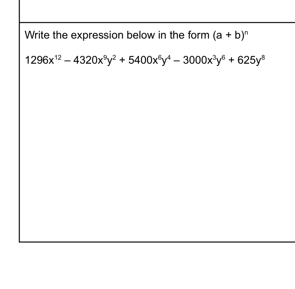 Solved Write the expression below in the form | Chegg.com
