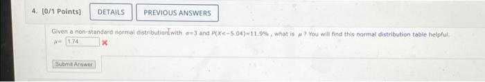 Solved Given a non-standard normal distribution with o=3 and | Chegg.com