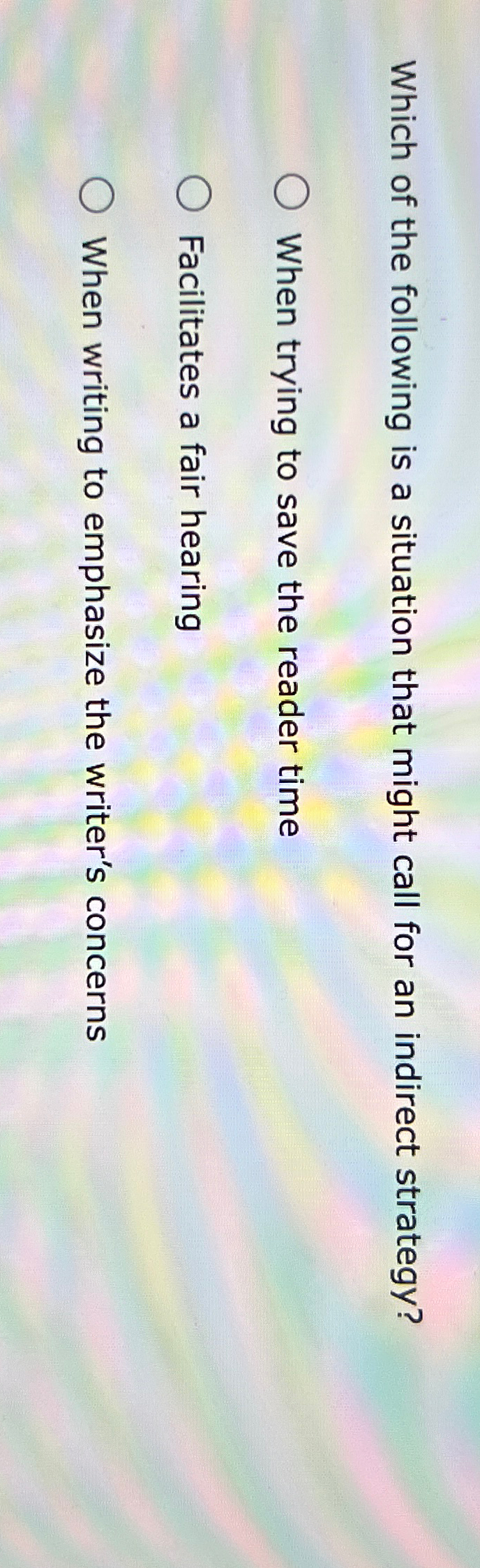 Solved Which of the following is a situation that might call | Chegg.com