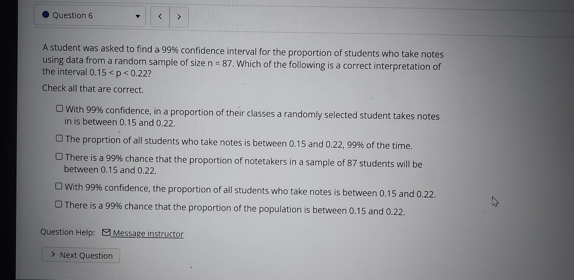 Solved A student was asked to find a.99\% confidence | Chegg.com