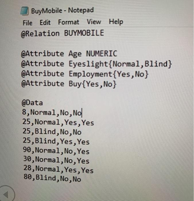 CONVERT EXCEL FILE TO.ARFF FILE & DATA PREPROCESSING | Chegg.com