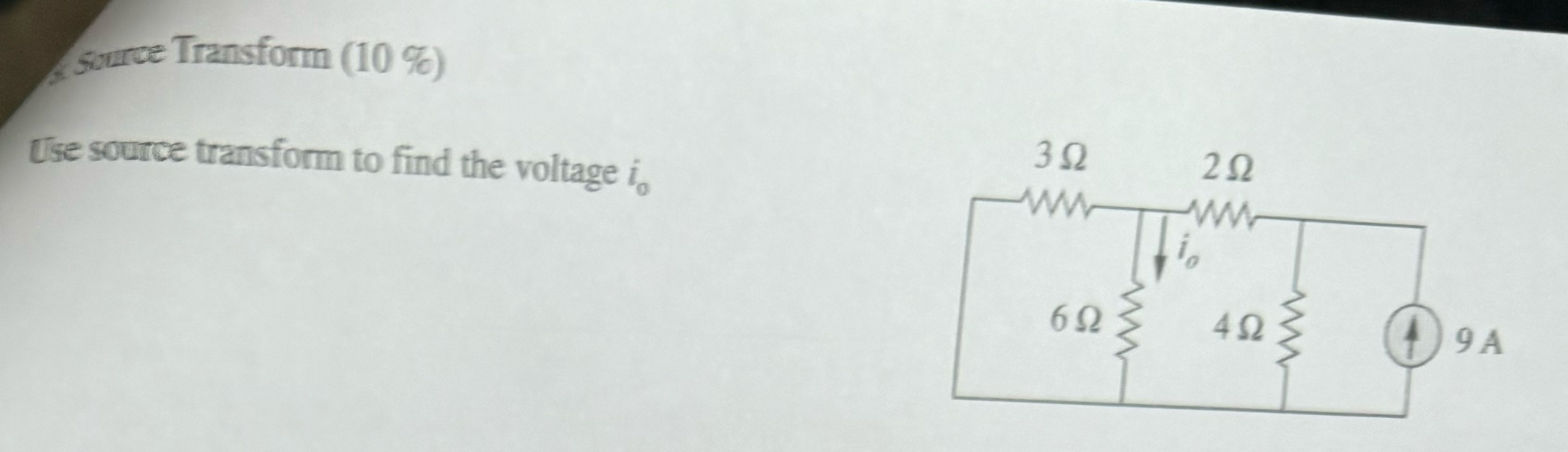 Solved Suruce Transform (10%)Use source transform to find | Chegg.com