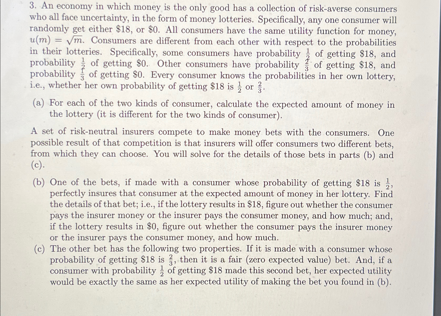 Solved An economy in which money is the only good has a | Chegg.com