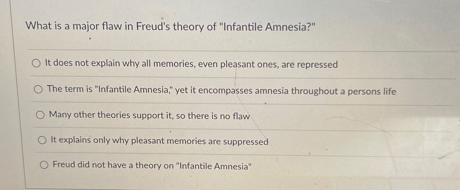 Solved What is a major flaw in Freud's theory of Solved What is a major flaw in Freud's theory of