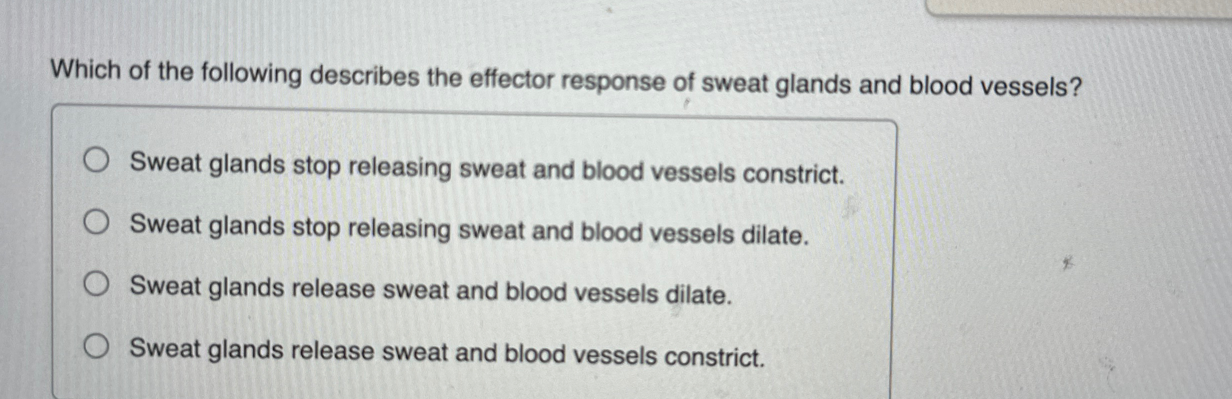 Solved Which of the following describes the effector | Chegg.com