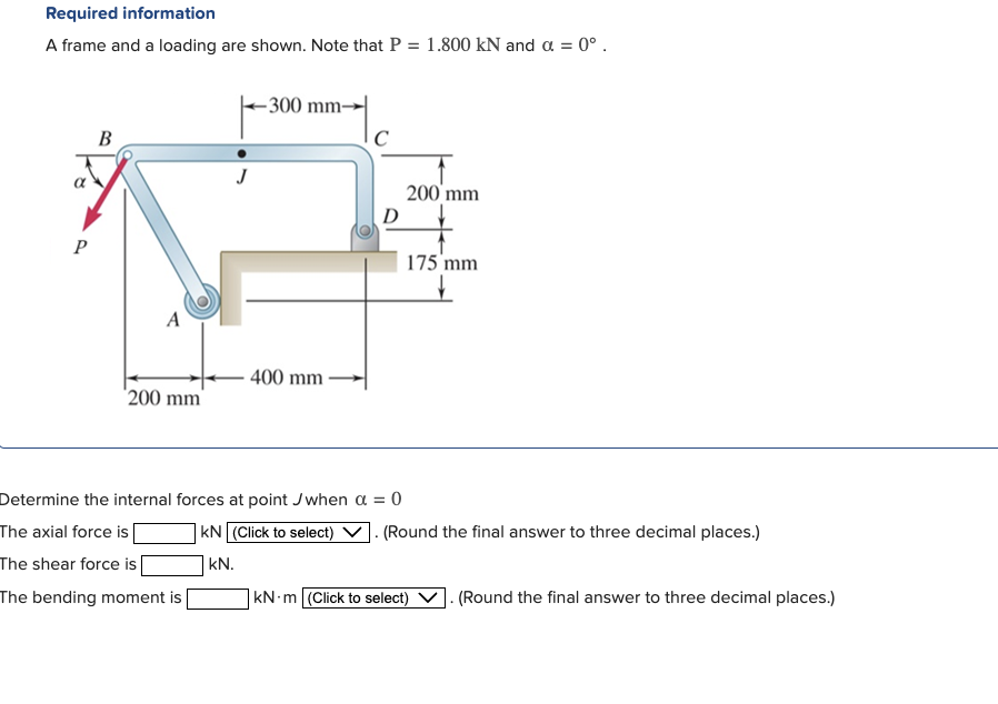 Solved by an EXPERT Required informationA frame and a loading are shown ...