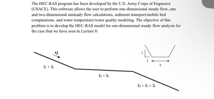 Solved The HEC-RAS program has been developed by the U.S. | Chegg.com