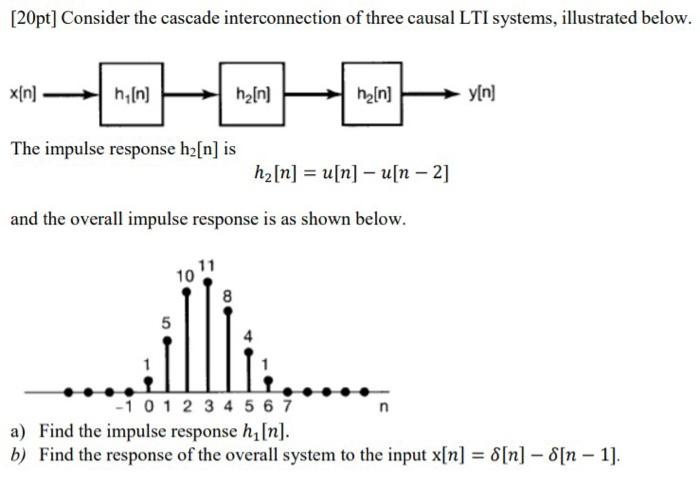 Solved [20pt] Consider the cascade interconnection of three | Chegg.com