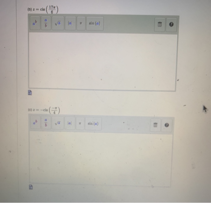 Solved Enter the principal argument for each of the | Chegg.com