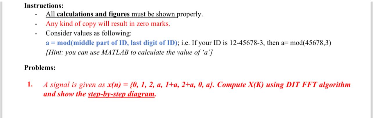 Solved Instructions:All calculations and figures must be | Chegg.com
