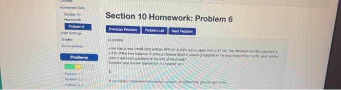 Solved Section 10 Homework: Problem 6 Homework Section 10 | Chegg.com