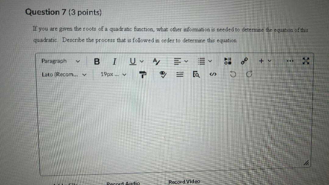 Solved Question 7 (3 ﻿points)If you are given the roots of a | Chegg.com