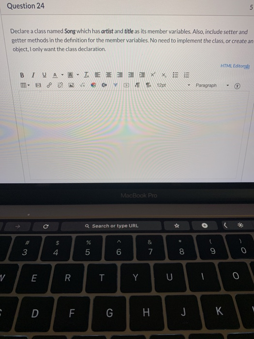 Solved Based on question 24, define a default constructor | Chegg.com