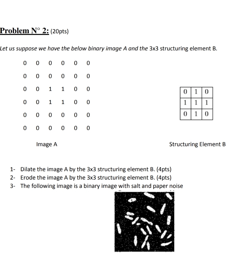 Solved Problem N° 2: (20pts)Let us suppose we have the below | Chegg.com