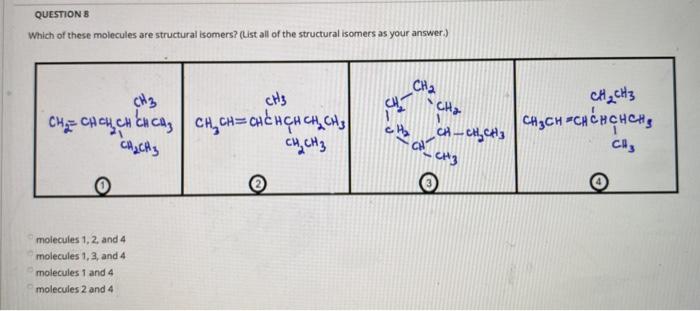 Solved QUESTION 6 Which of these molecules is | Chegg.com