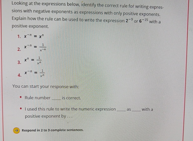 Solved Looking at the expressions below, identify the | Chegg.com
