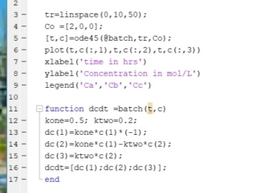 Solved 89-101112131415-16-17-tr=linspace (0, 10, 50) ﻿:Co | Chegg.com