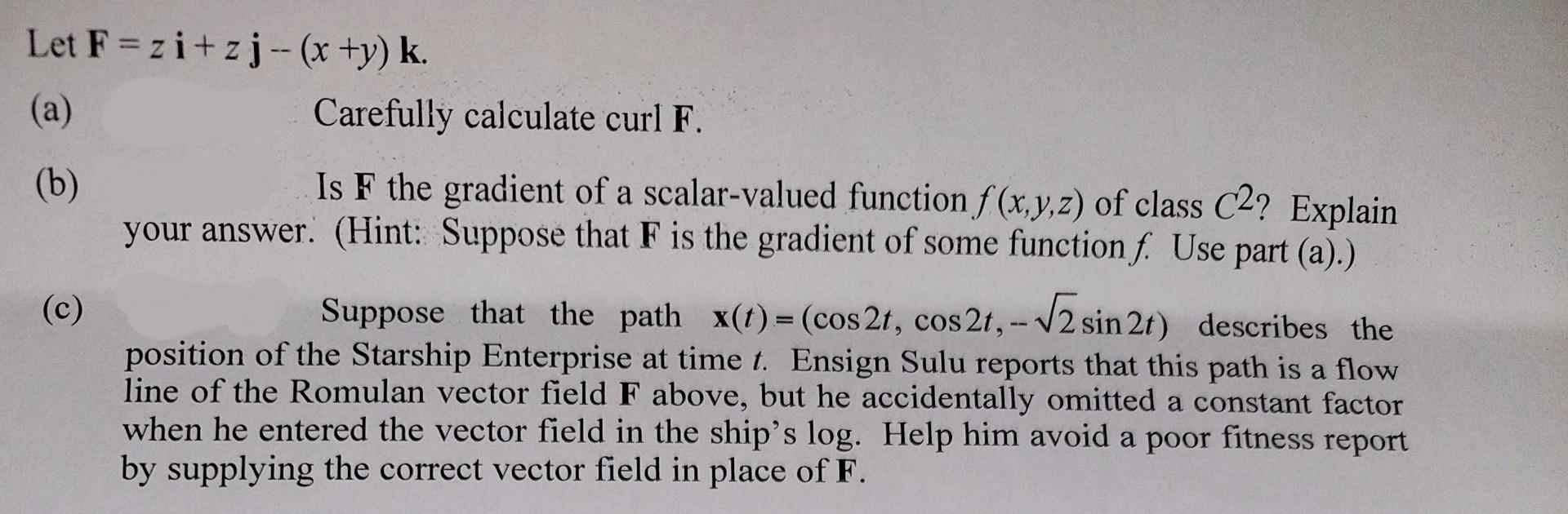 Solved This is a problem from college Calculus 3. ﻿I am | Chegg.com