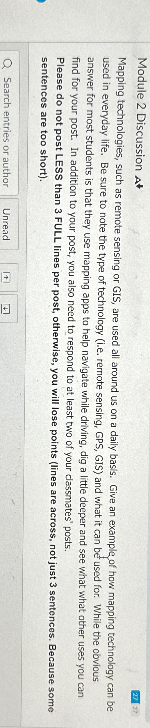 Solved Module 2 ﻿DiscussionMapping technologies, such as | Chegg.com