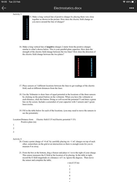 Solved Vity 3 15 Make A Long Vertical Line Of Positive Chegg