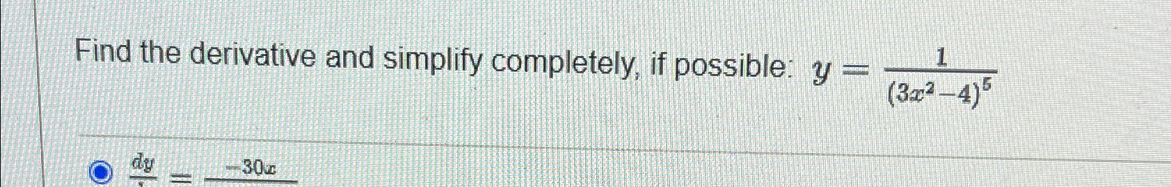 Solved Find the derivative and simplify completely, if | Chegg.com