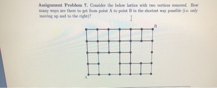 Solved Assignment Problem 7. Consider the below lattice with | Chegg.com