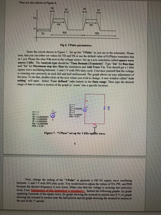 Square wave voltage source (Simulation #7) You may | Chegg.com