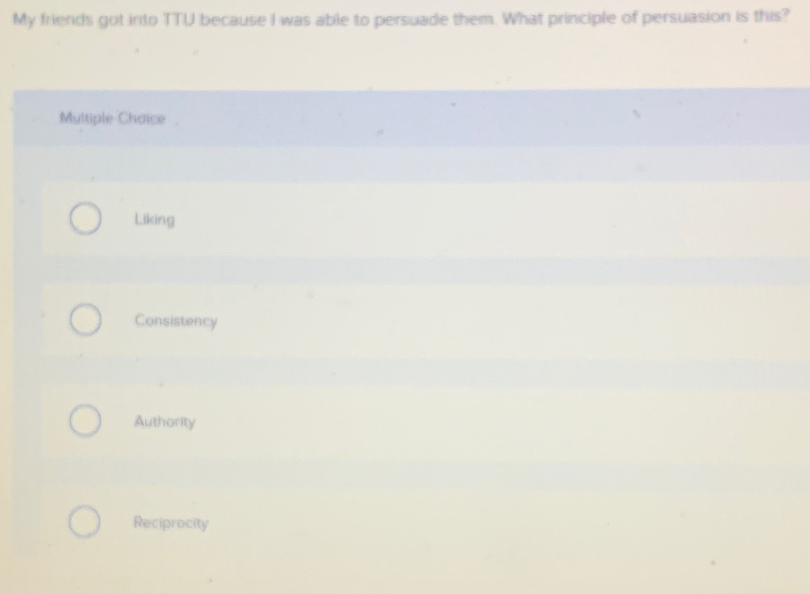 Solved My triends got into TTU because I was able to | Chegg.com