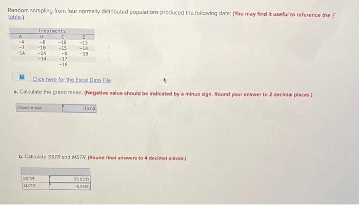 Solved Random sampling from four normally distributed | Chegg.com