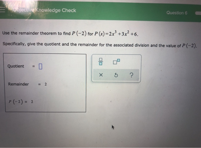 Solved Objective Knowledge Check Question 6 Use the | Chegg.com