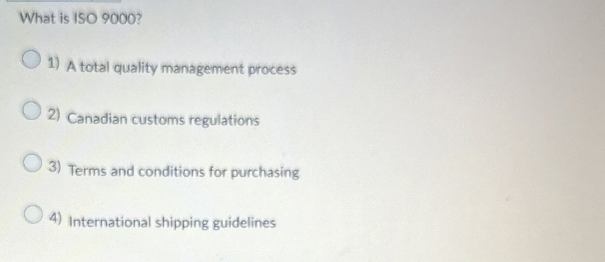 Solved What is ISO 9000?A total quality management | Chegg.com