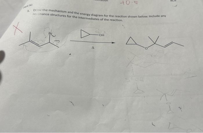 Solved 1. Drow the mechanism and the energy diagram for the | Chegg.com