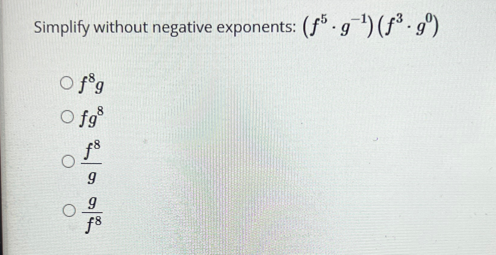 Solved Simplify without negative exponents: | Chegg.com