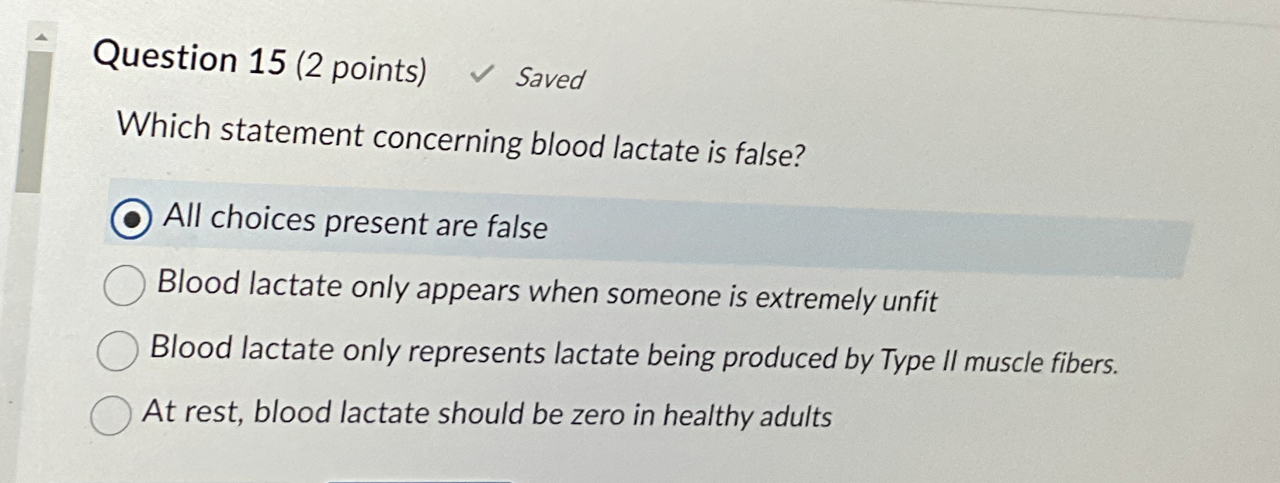 Solved Question 15 (2 ﻿points)Which statement concerning | Chegg.com