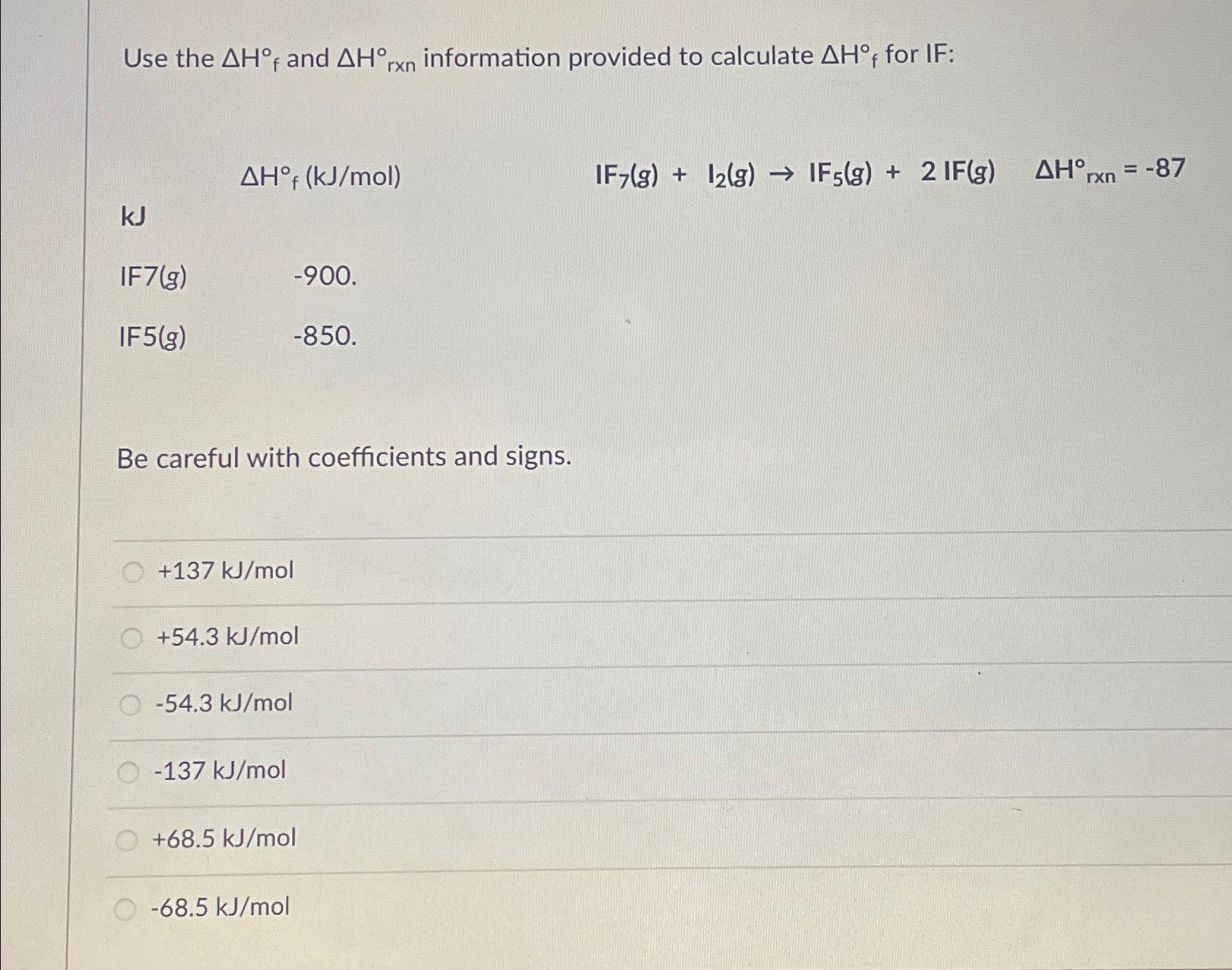 Use the ΔH°?f ﻿and ΔH°?rxn ﻿information provided to | Chegg.com