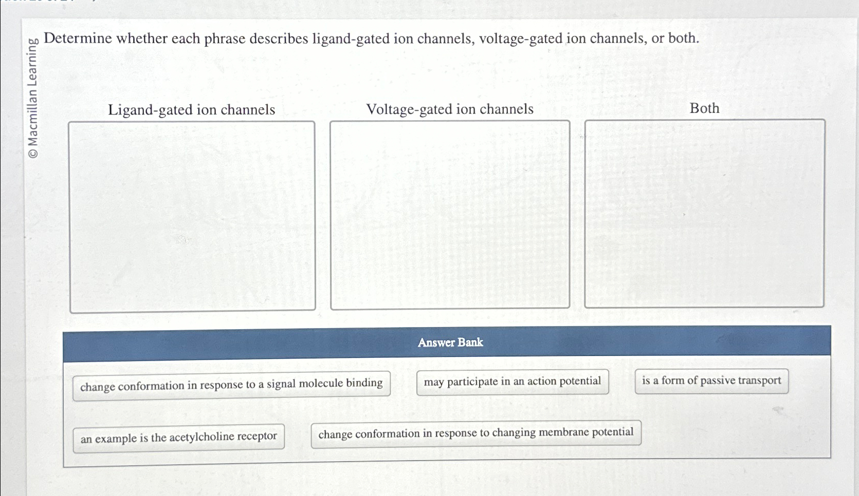 Solved ao Determine whether each phrase describes | Chegg.com