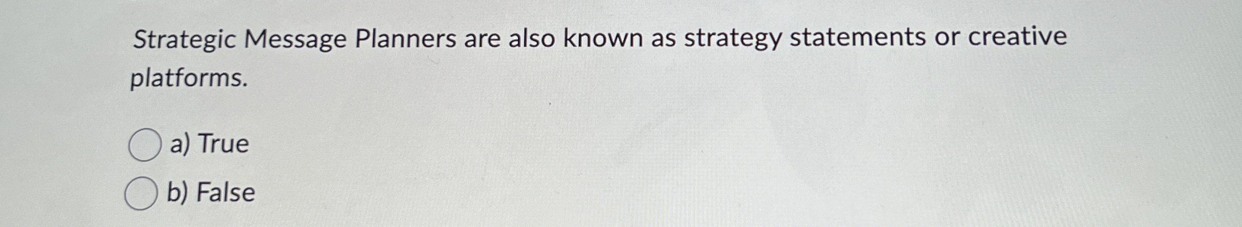 Solved Strategic Message Planners are also known as strategy | Chegg.com