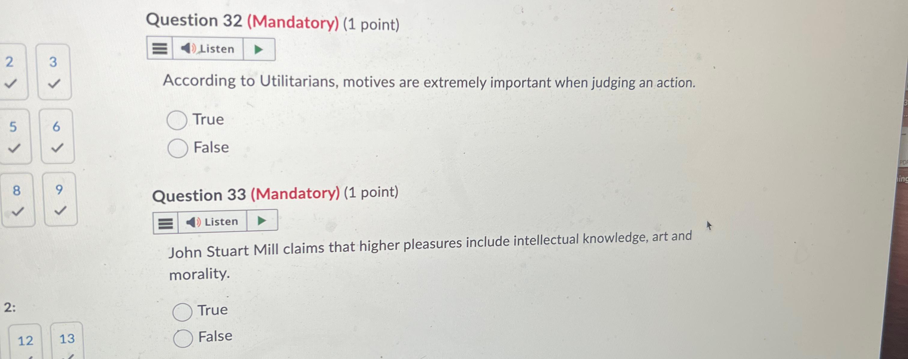 Solved Question 32 (Mandatory) (1 ﻿point)3According to | Chegg.com