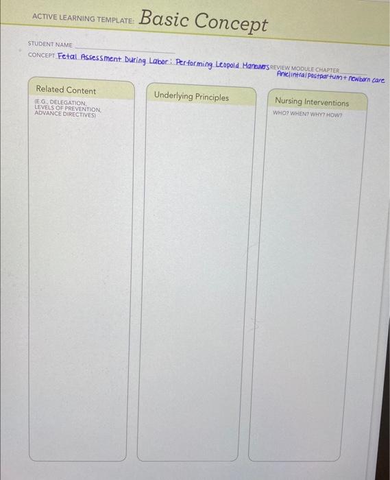 Solved Active Learning Template (basic concept) Concept- | Chegg.com