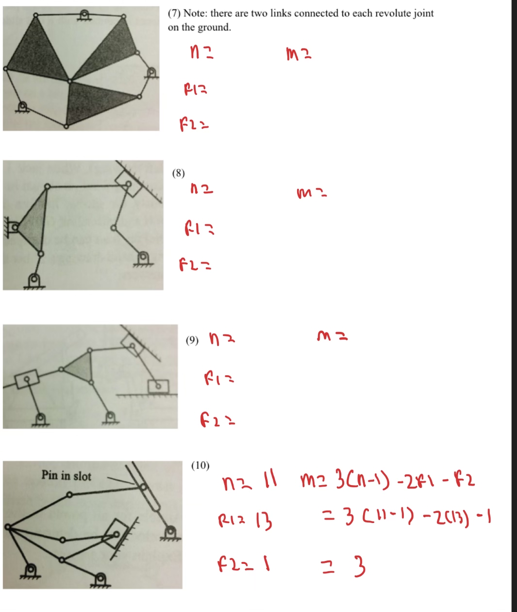 Solved Can you help me find the number of DOF for each and | Chegg.com