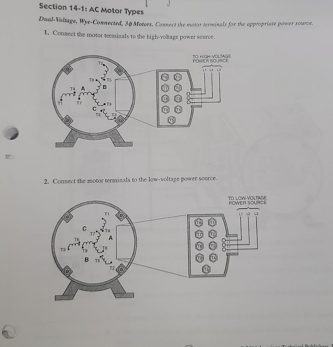 Solved Section 14-1: AC Motor Types Dual-Voltage, | Chegg.com
