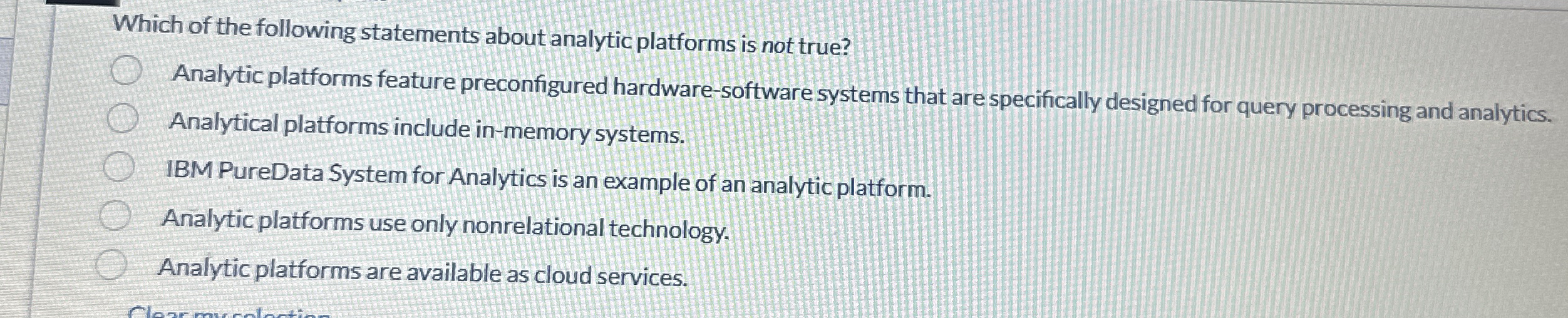 Solved Which of the following statements about analytic | Chegg.com